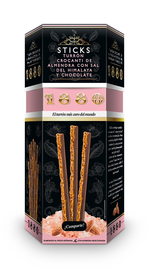 STICKS TURRÓN CROCANTI DE ALMENDRA CON SAL ROSA DEL HIMALAYA Y BAÑADO ...