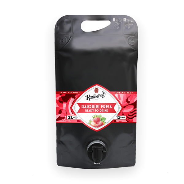 POUCH DE DAIQUIRI DE FRESA DE 2 LITROS CON 12 % VOL ALC READY TO DRINK ...