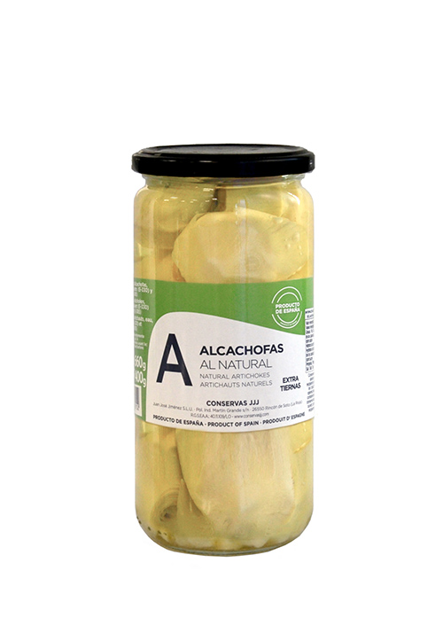 Alcachofa entera nacional frasco 720ml | Grupo Gourmets